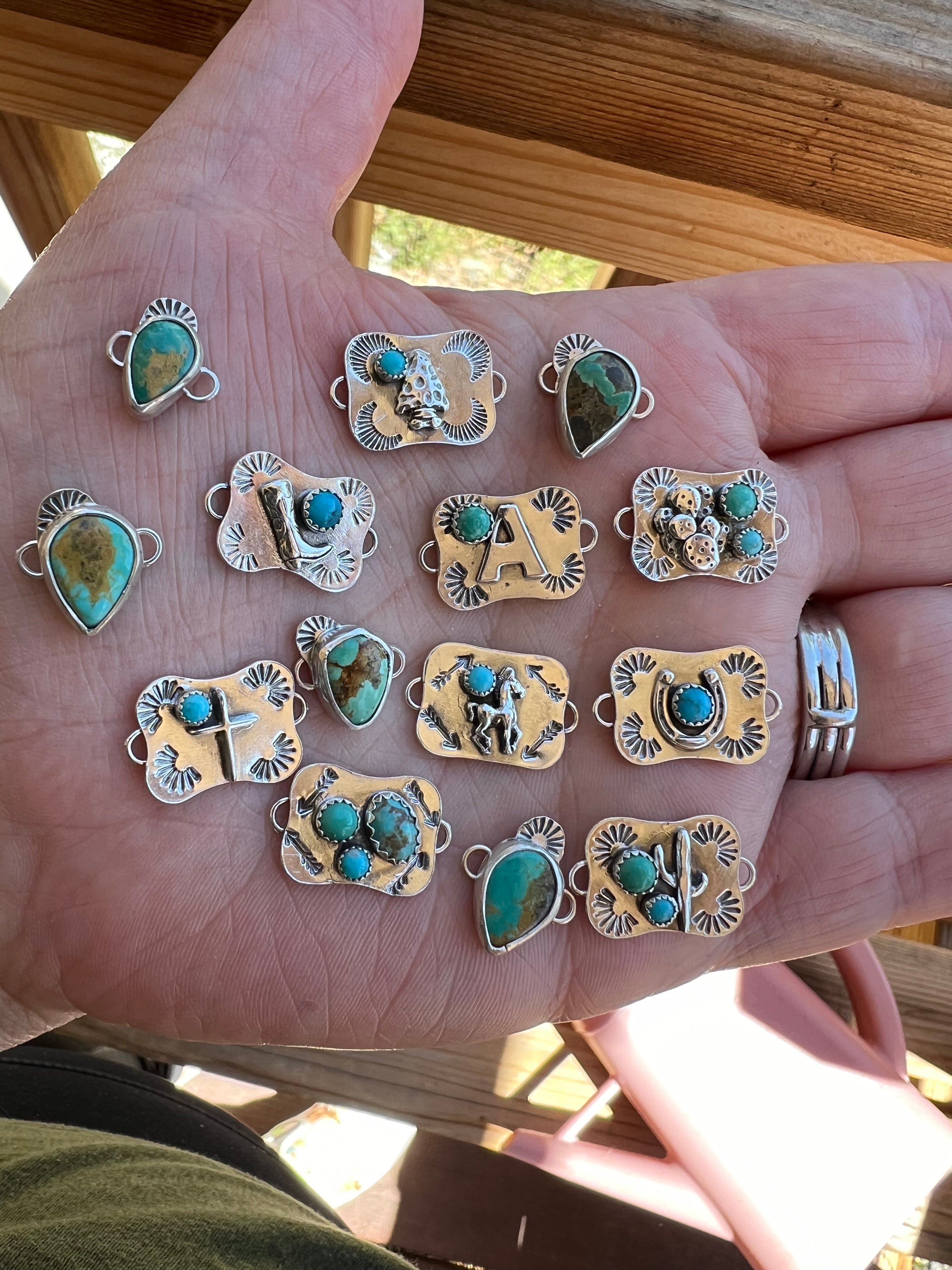 Mini “Belt Buckle” Connector – Desert Darlings Silver